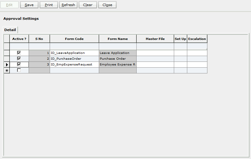 Approval Settings | Edge ERP Wiki